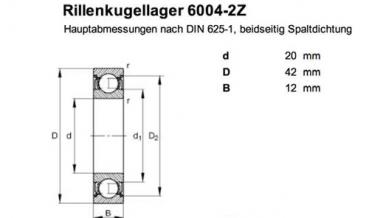 dk-kartshop - Longlife Lager 6004 Radlager 2RS (20mm innen, 42mm außen)